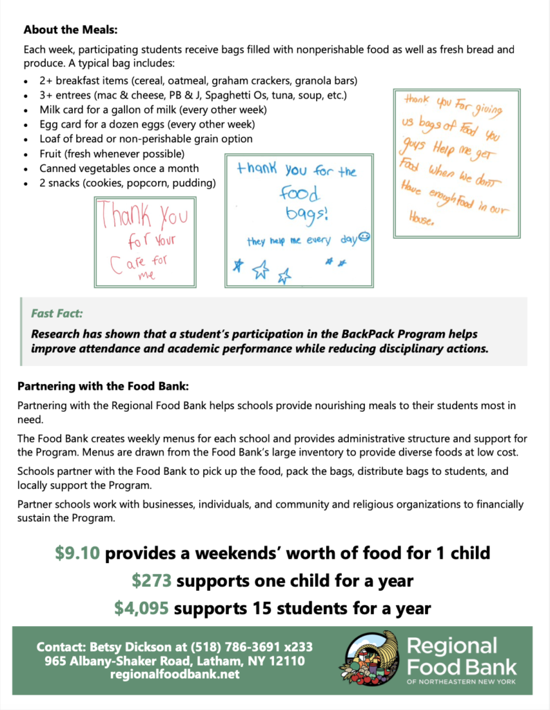 BackPack Program – Red Hook Responds